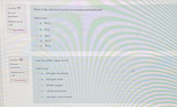 What is the IUPAC name for BiBr3 ? Select one: a. | Chegg.com