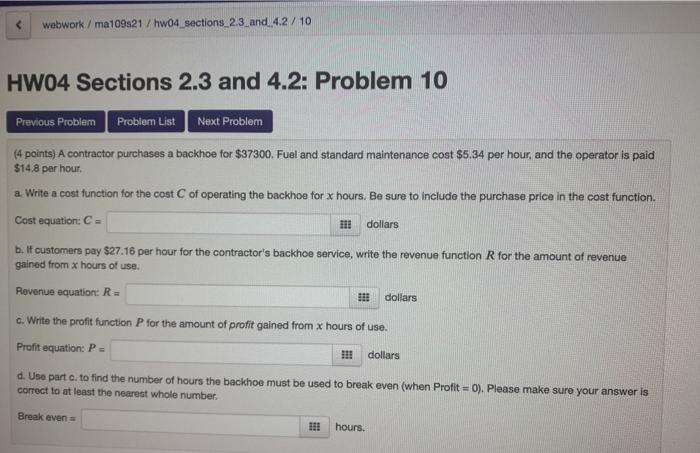 Solved webwork/ma109521/ hw04_sections_2.3 and 4.2/10 HW04 | Chegg.com