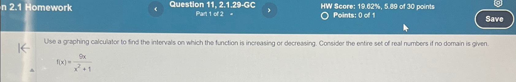 Solved n 2.1 ﻿HomeworkQuestion 11, 2.1.29-GCHW Score: | Chegg.com