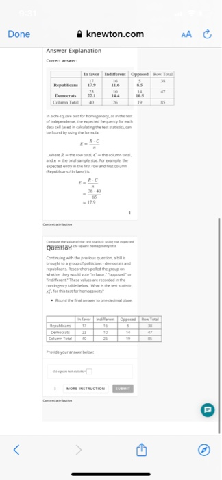 Solved Done knewton.com AA с Answer Explanation Correct | Chegg.com
