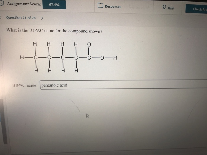 Solved Assignment Score: 60.3% Resources Hint Check Answer | Chegg.com