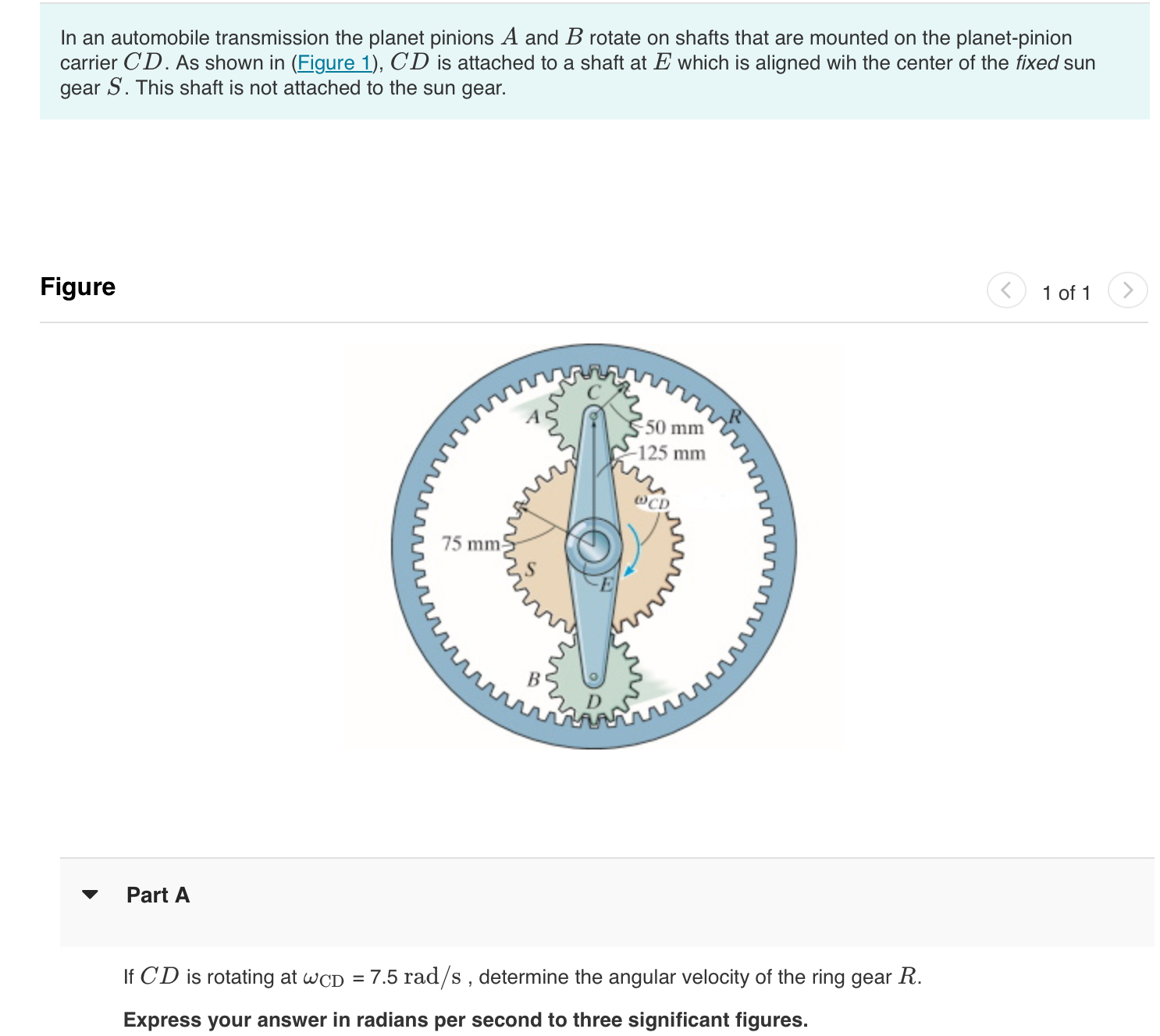 Solved In an automobile transmission the planet pinions A | Chegg.com
