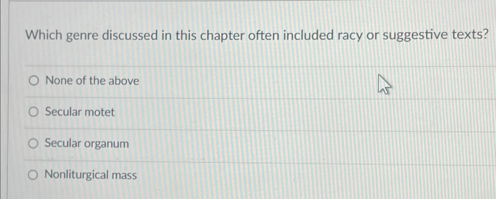 Solved Which genre discussed in this chapter often included | Chegg.com