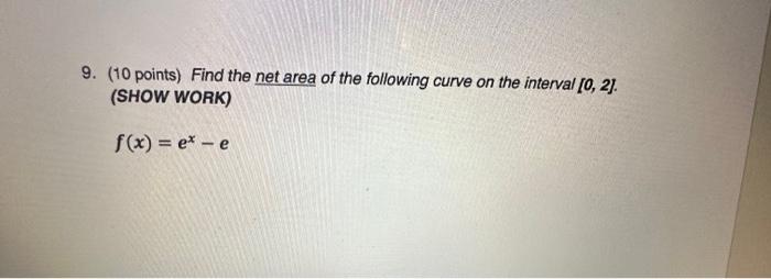 Solved 9. (10 points) Find the net area of the following | Chegg.com