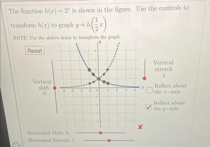 Solved The function h(x)=2x is shown in the figure. Use the | Chegg.com Solved The function h(x)=2x is shown in the figure. Use the | Chegg.com