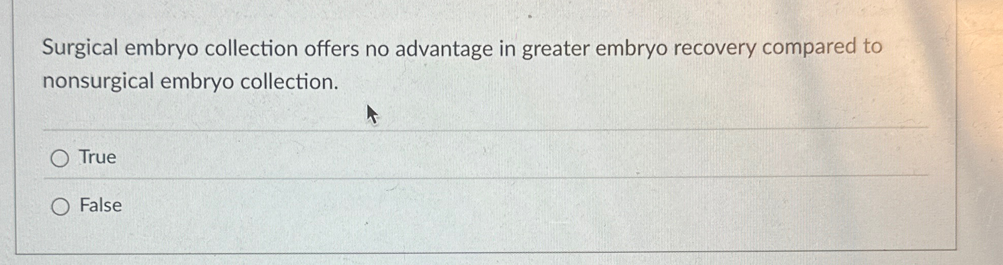 Solved Surgical embryo collection offers no advantage in | Chegg.com