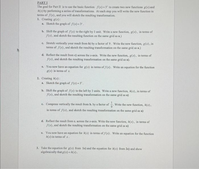 Solved PARTI The goal for Part II is to use the basic | Chegg.com