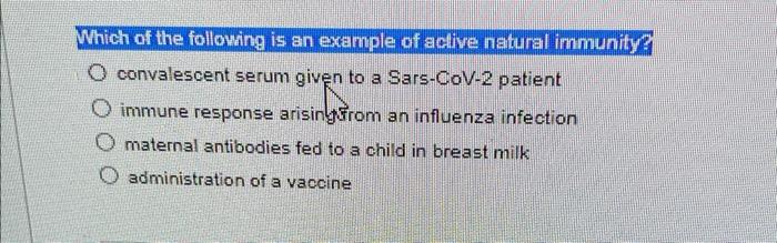 Solved which of the following is an example of active | Chegg.com