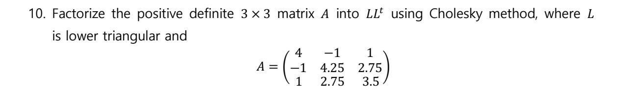 Solved 10. Factorize the positive definite 3×3 matrix A into | Chegg.com