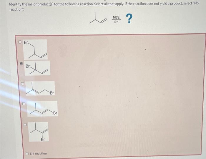 Solved Identify the major product(s) for the following | Chegg.com