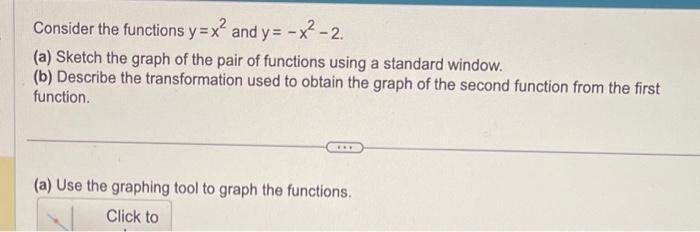 Solved Consider the functions y=x2 and y=−x2−2 (a) Sketch | Chegg.com