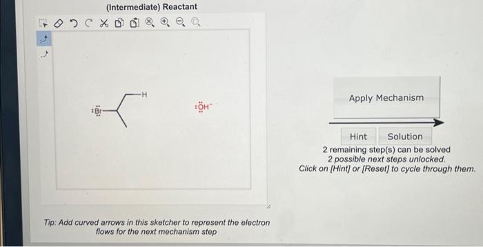 Tip: Only add curved arrows in this sketcher Tip: | Chegg.com