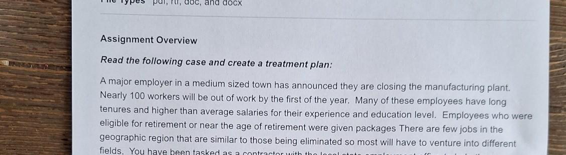 Solved Assignment OverviewRead the following case and create | Chegg.com
