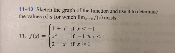 Solved 11 12 Sketch The Graph Of The Function And Use It To