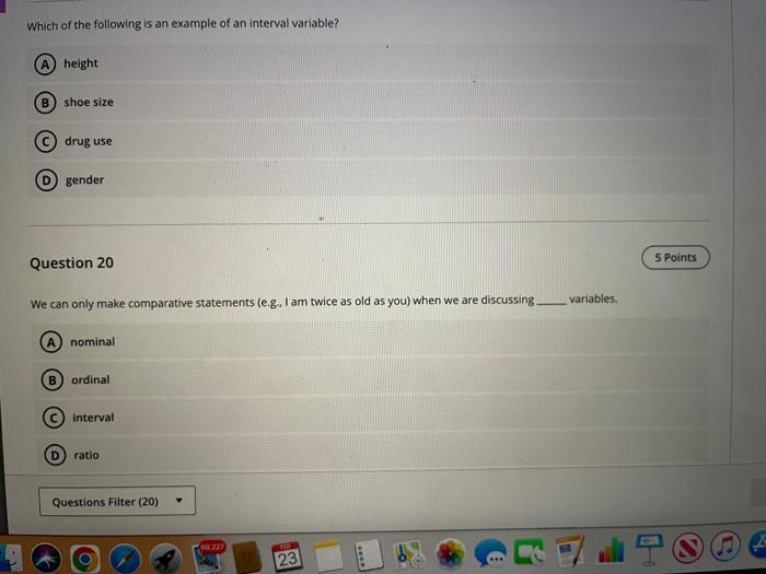 Solved Which of the following is an example of an interval | Chegg.com