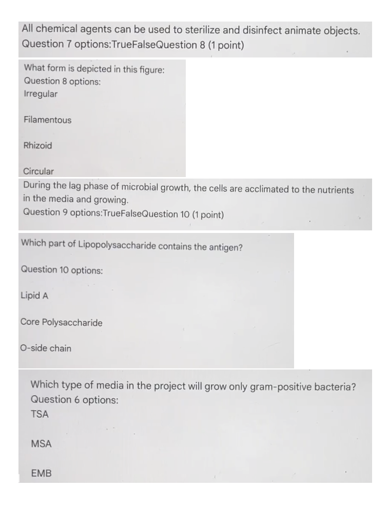 Solved All chemical agents can be used to sterilize and | Chegg.com