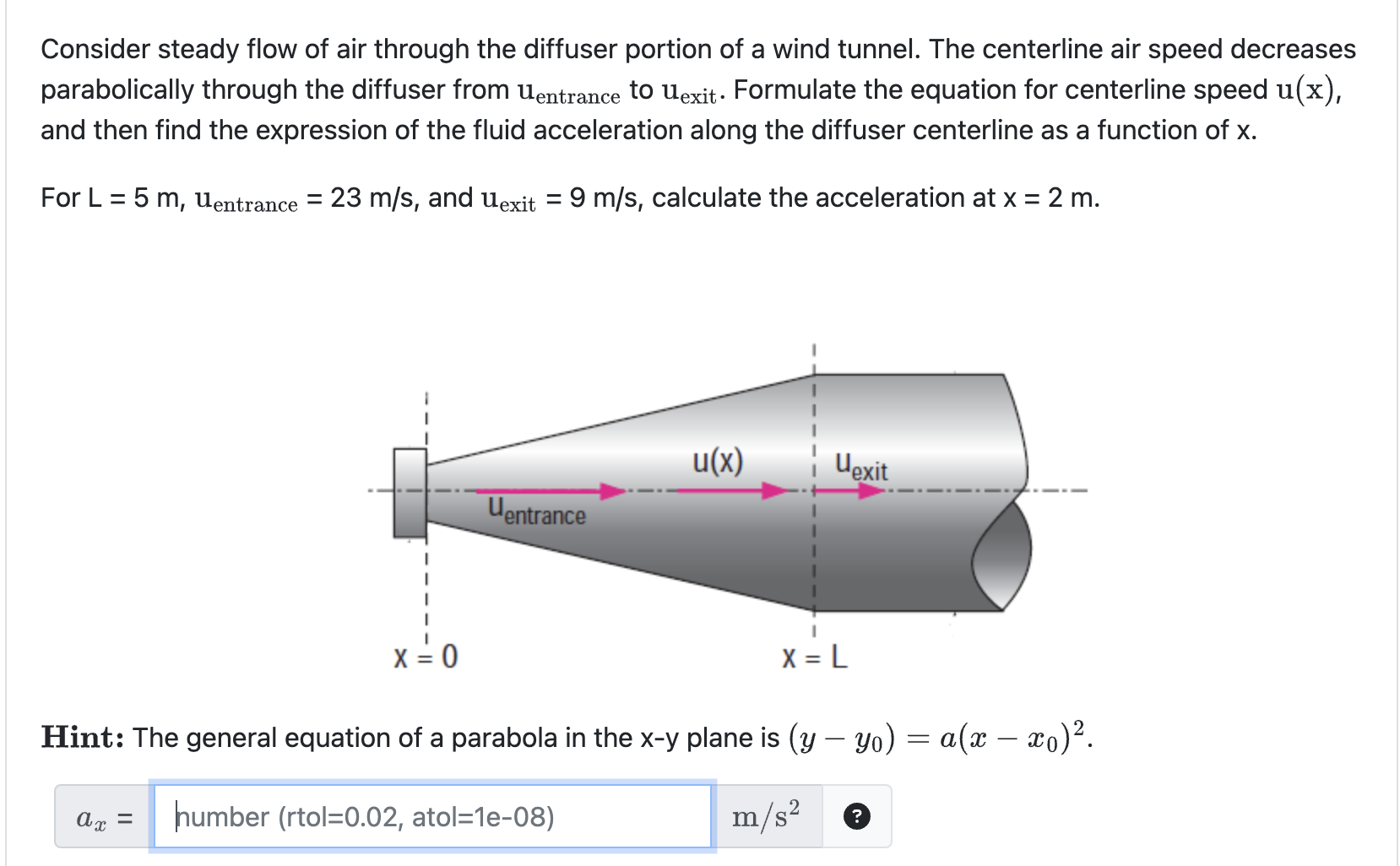 Solved Consider steady flow of air through the diffuser | Chegg.com
