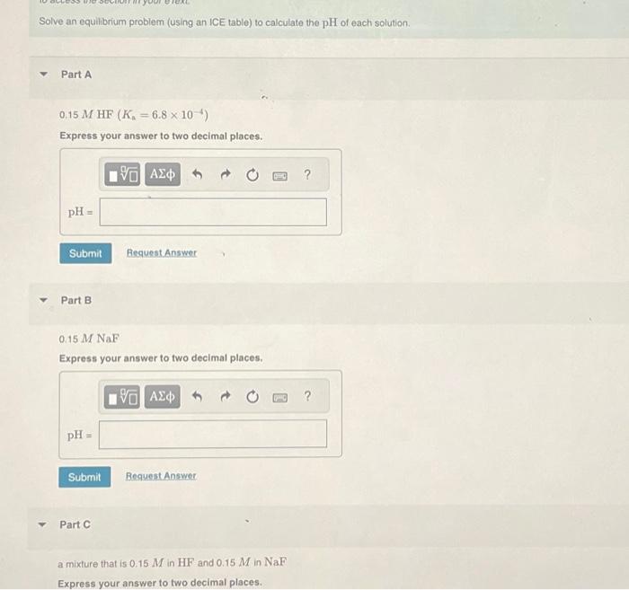Solved Solve an equilibrium problem (using an ICE table) to | Chegg.com