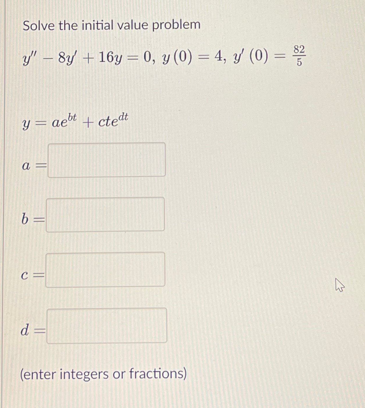 Solved Solve the initial value | Chegg.com