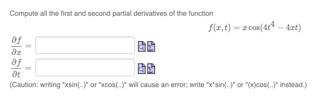 Solved Compute all the first and second partial derivatives | Chegg.com