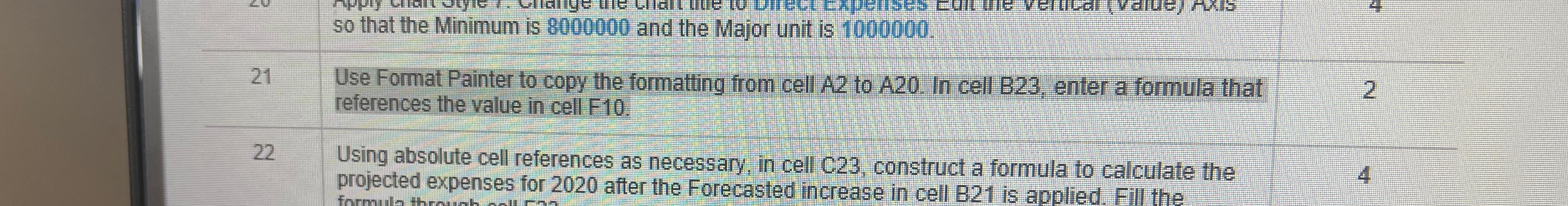 Solved so that the Minimum is 8000000 ﻿and the Major unit is | Chegg.com