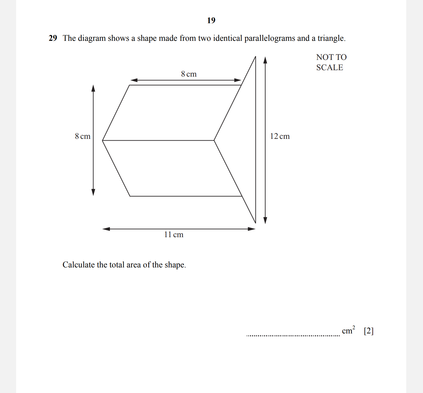 Solved 29 ﻿The diagram shows a shape made from two identical | Chegg.com