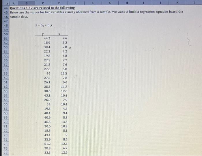 Solved Questions 1-17 are related to the following Below are | Chegg.com