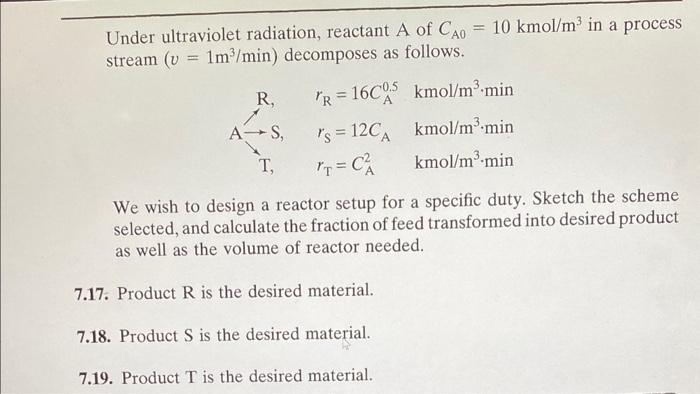 Solved Under ultraviolet radiation, reactant A of | Chegg.com