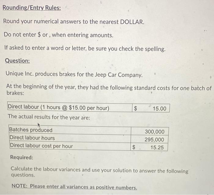 Solved Rounding/Entry Rules: Round your numerical answers to | Chegg.com