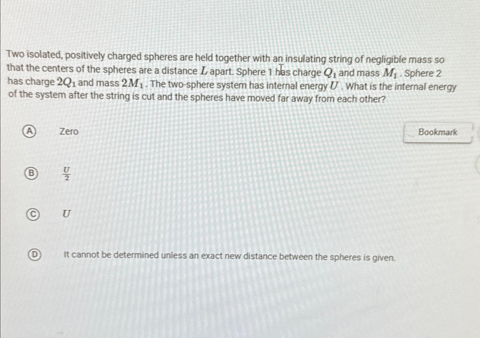 Solved Two isolated, positively charged spheres are held | Chegg.com