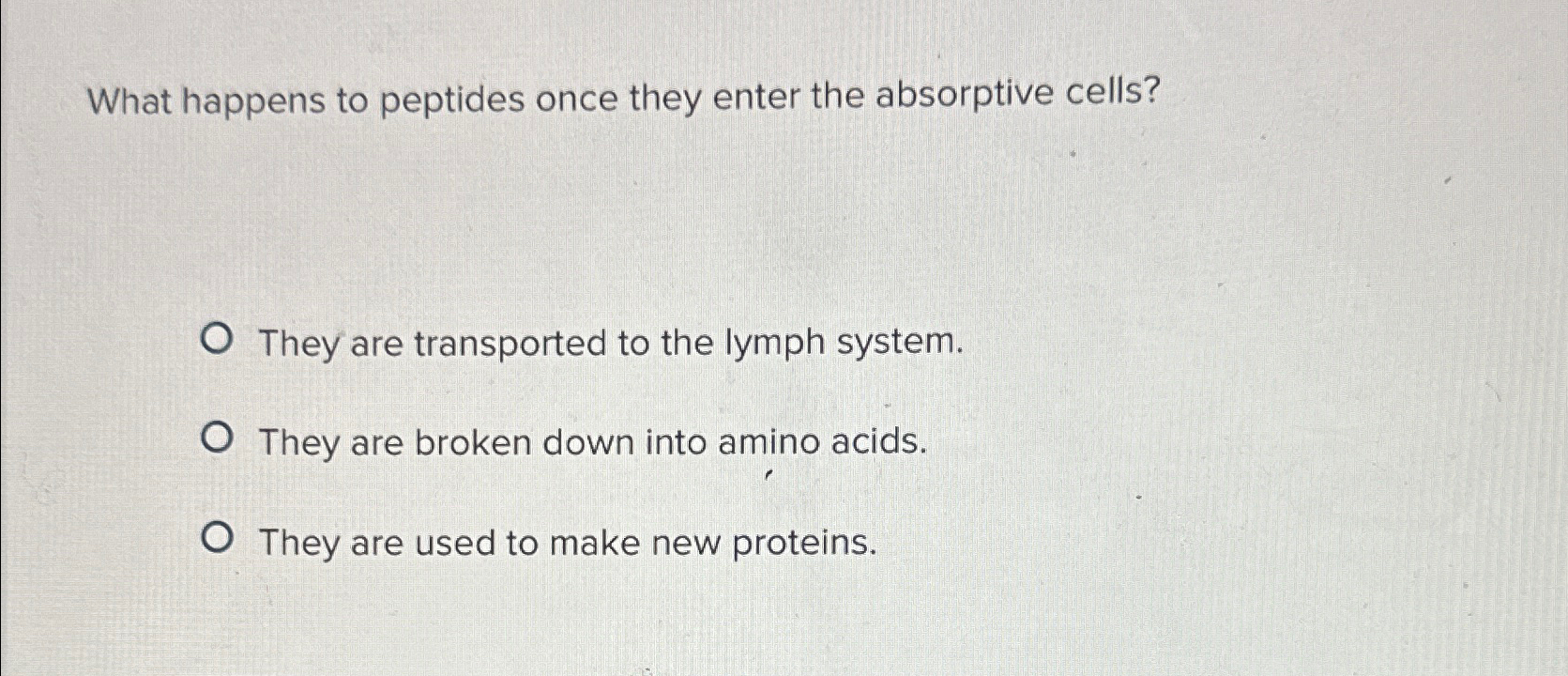 Solved What happens to peptides once they enter the | Chegg.com