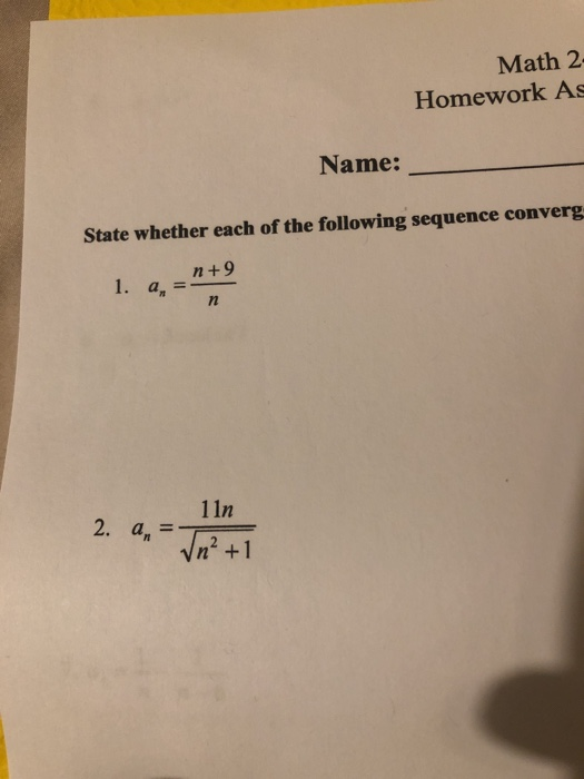 Solved state whether each of the following sequence | Chegg.com