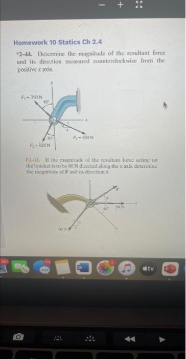 Solved Homework 10 Statics Ch 2.4 4-44. Determine the | Chegg.com