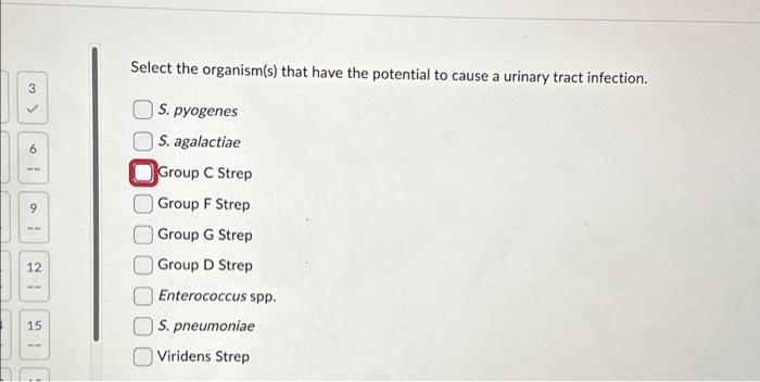 Solved 12 15 Select the organism(s) that have the potential | Chegg.com
