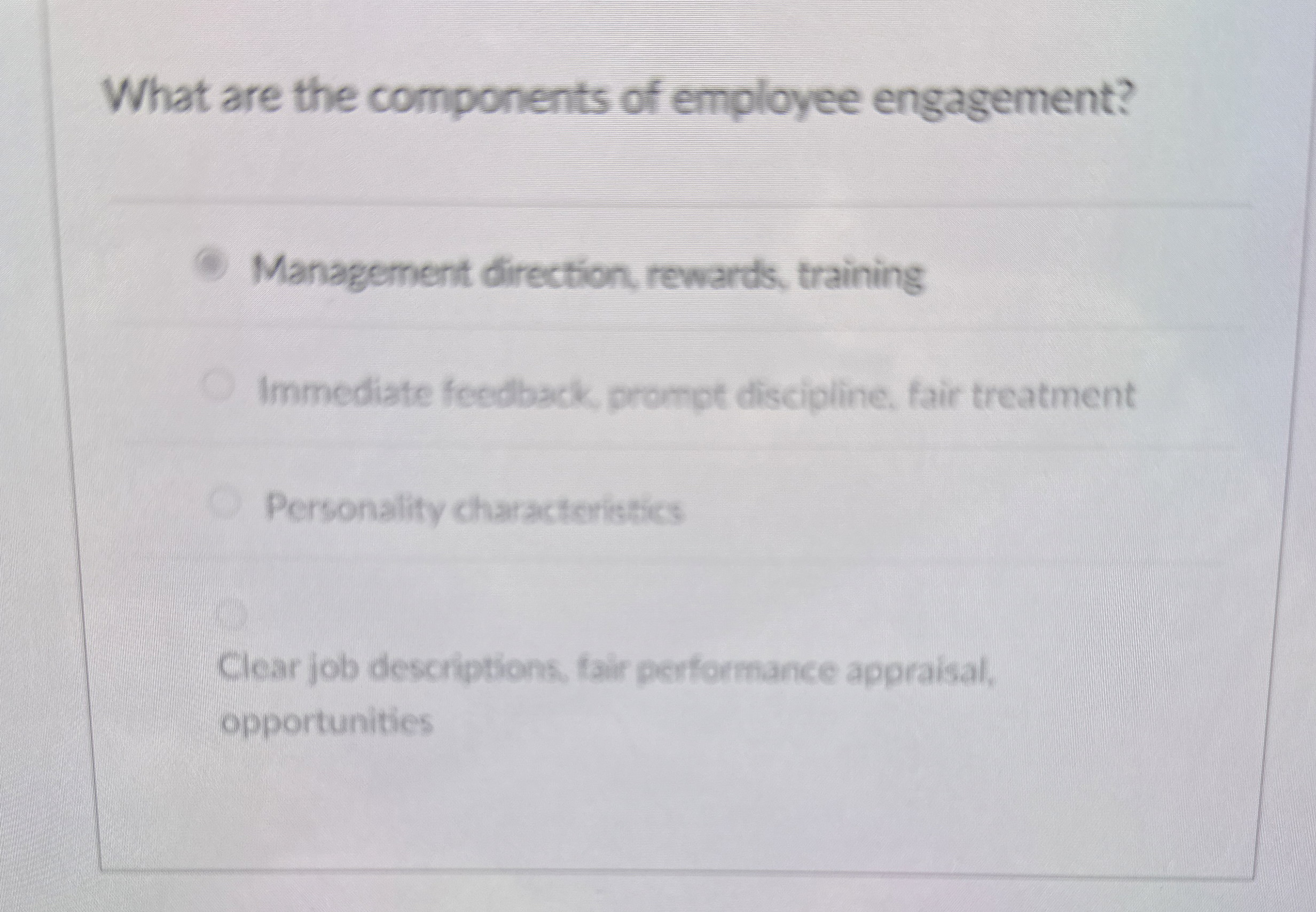 Solved What are the components of employee | Chegg.com