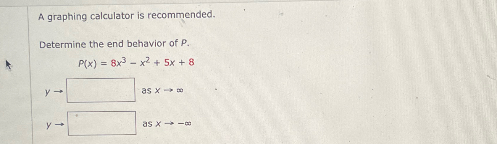 Solved A graphing calculator is recommended.Determine the | Chegg.com