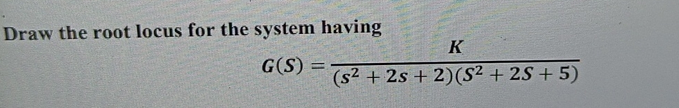 Solved Draw the root locus for the system | Chegg.com