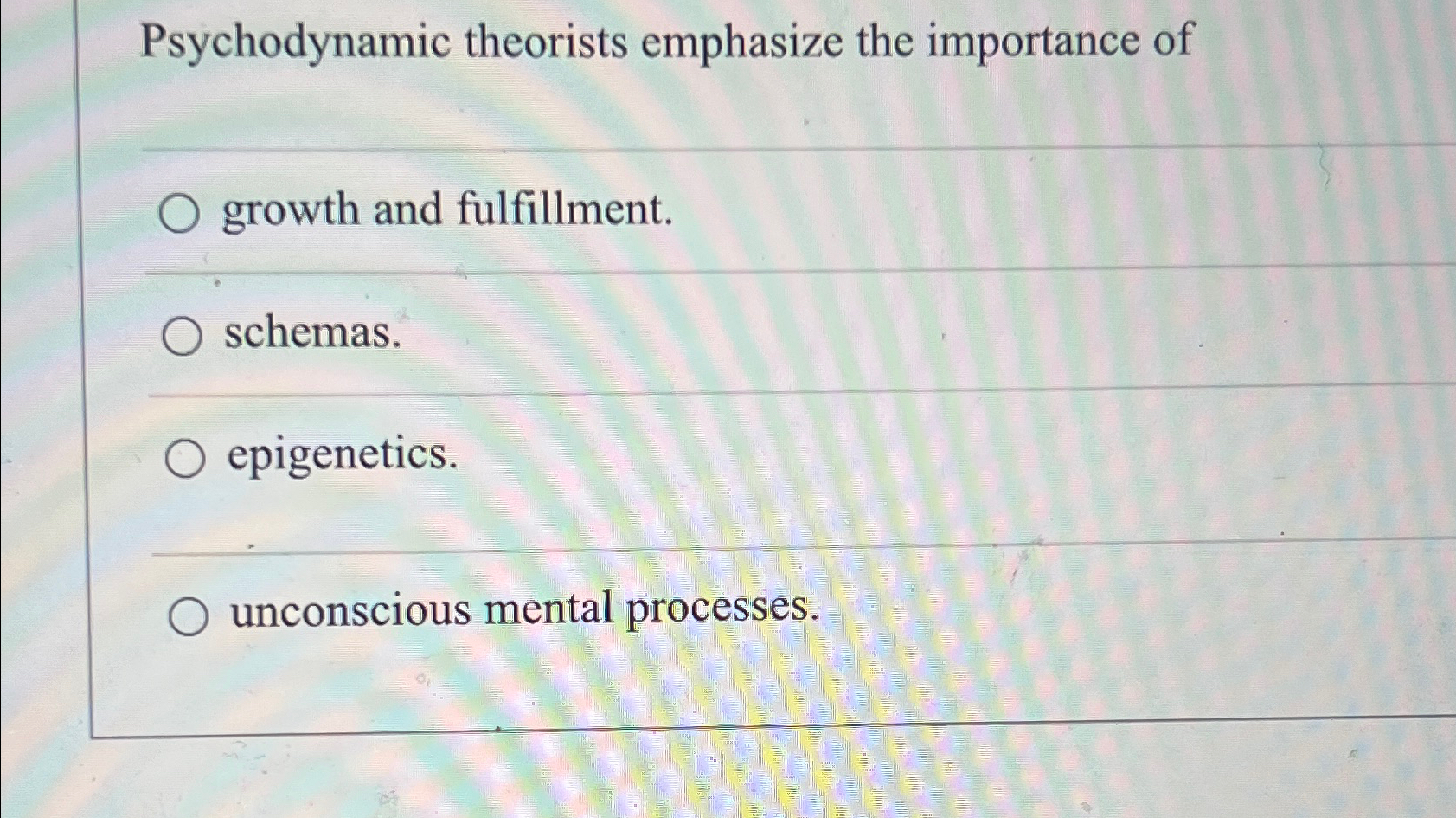 Solved Psychodynamic theorists emphasize the importance | Chegg.com