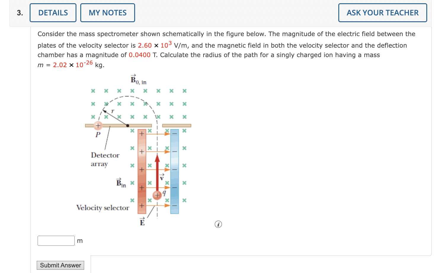 Solved Consider the mass spectrometer shown schematically in | Chegg.com