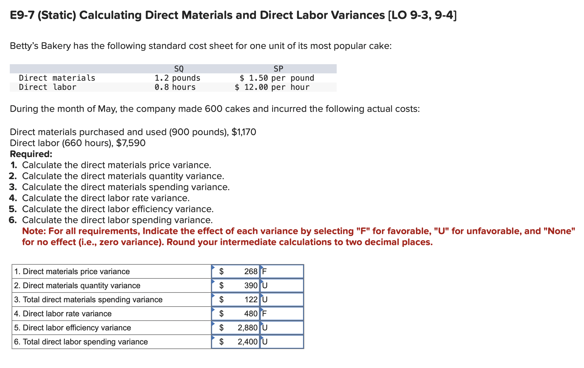 Solved E9-7 (Static) ﻿Calculating Direct Materials and | Chegg.com