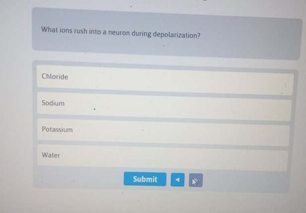 Solved What ions rush into a neuron during | Chegg.com