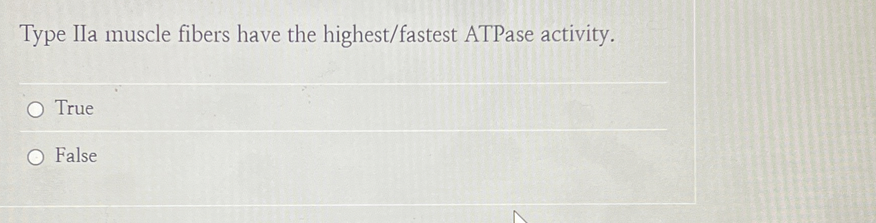 Solved Type IIa muscle fibers have the highest/fastest | Chegg.com