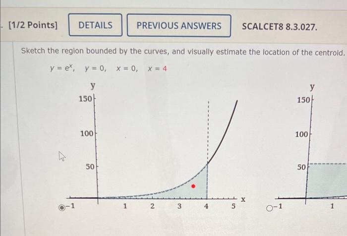 Solved Sketch the region bounded by the curves, and visually | Chegg.com