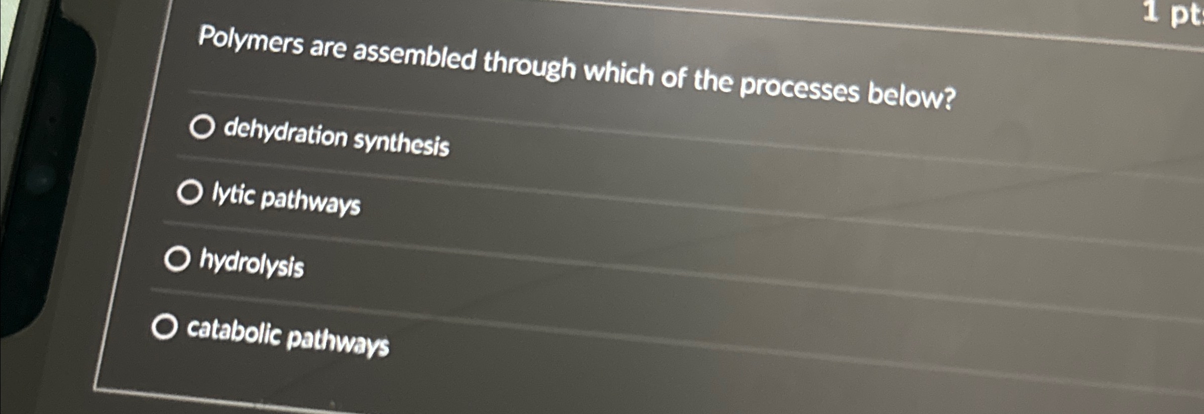 Solved Polymers are assembled through which of the processes | Chegg.com