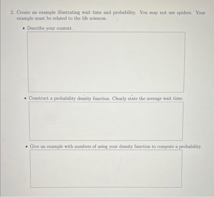 Solved 2. Create an example illustrating wait time and | Chegg.com