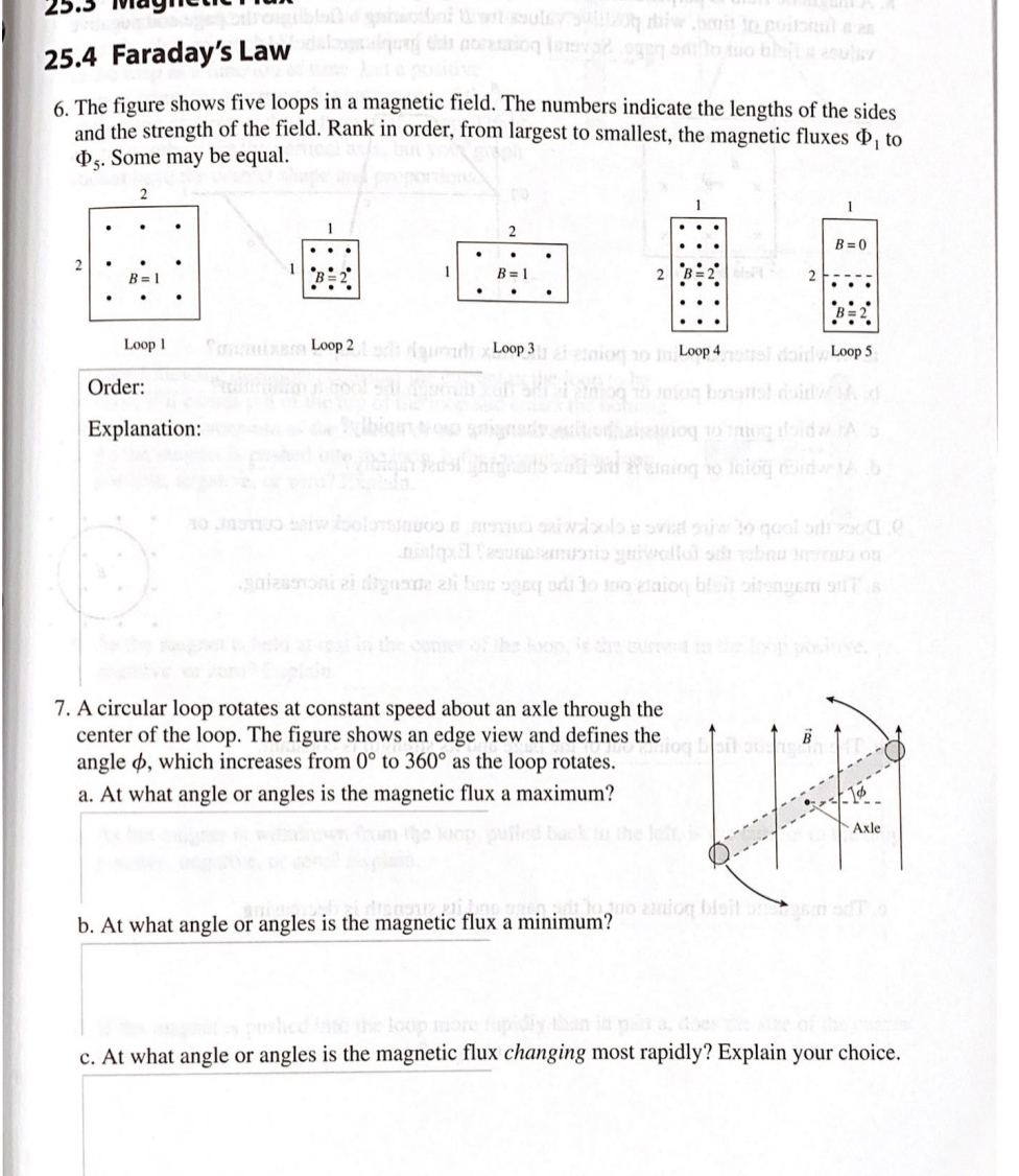 Solved 25.4 ﻿Faraday's Law6. ﻿The figure shows five loops in | Chegg.com