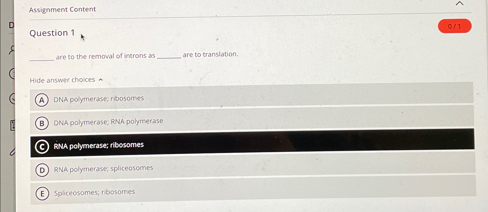 Solved Assignment ContentQuestion 1are to the removal of | Chegg.com