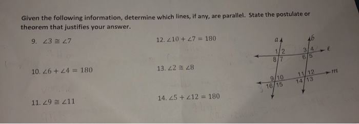 Solved Given The Following Information Determine Which
