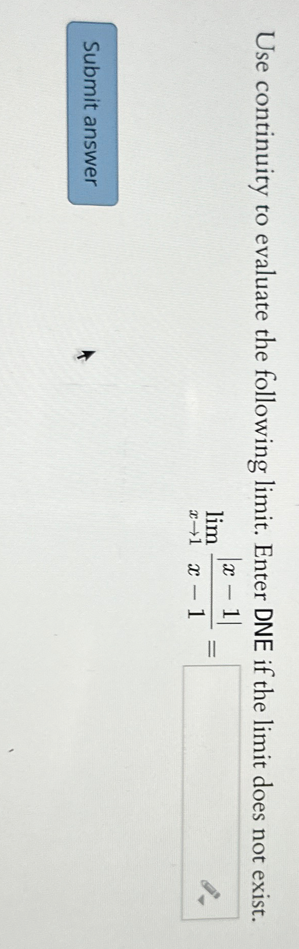 Solved Use continuity to evaluate the following limit. | Chegg.com