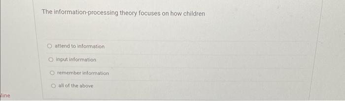Solved The information-processing theory focuses on how | Chegg.com